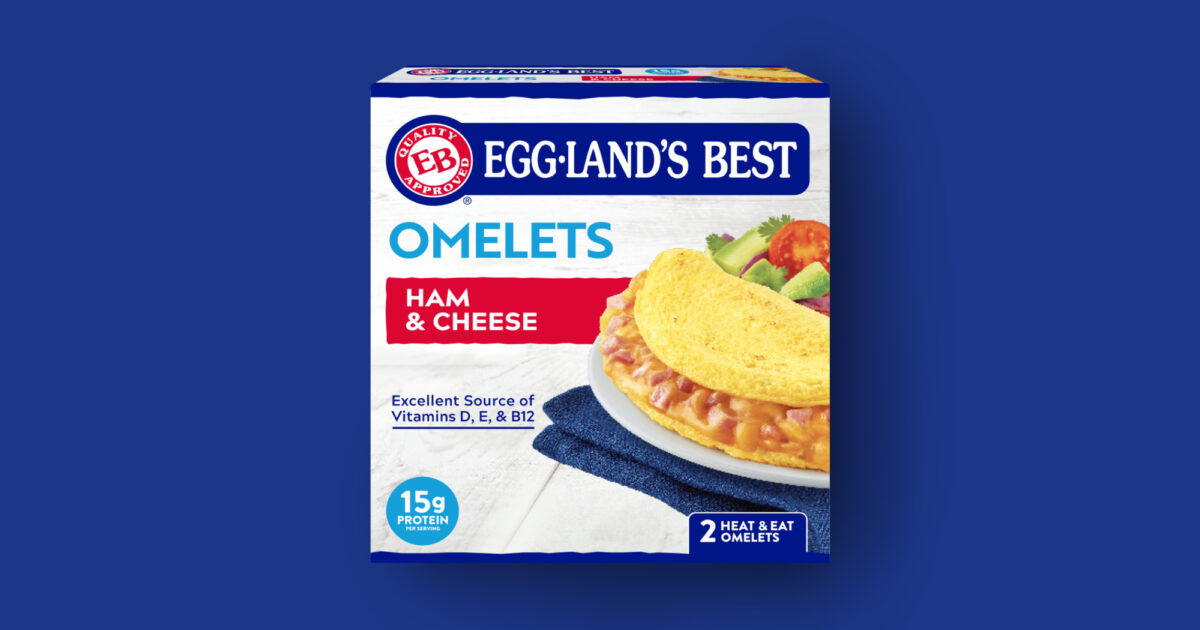 Ham & Cheese Frozen Omelets | Eggland's Best
