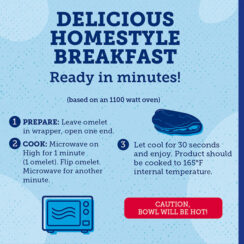 Three Cheese Frozen Omelets | Eggland's Best