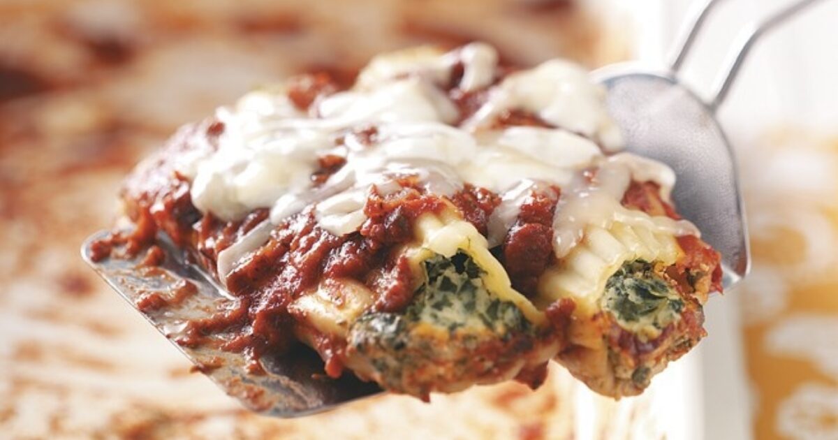 Cheese Spinach Manicotti Recipe | Eggland's Best