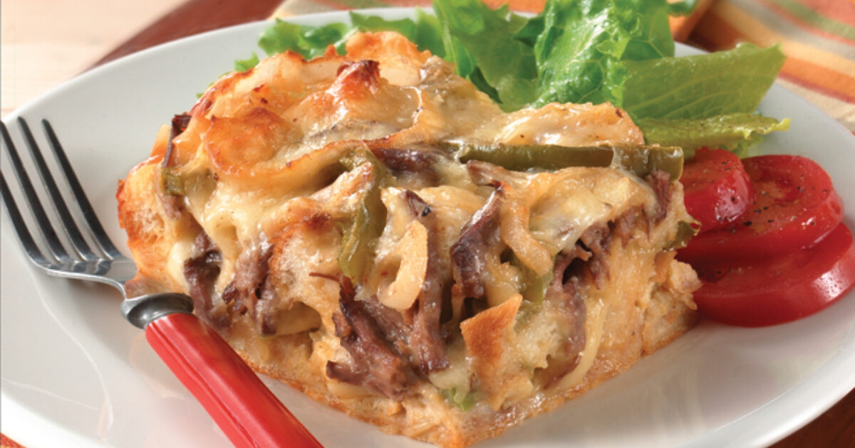 Philly Cheesesteak Strata Recipe | Eggland's Best