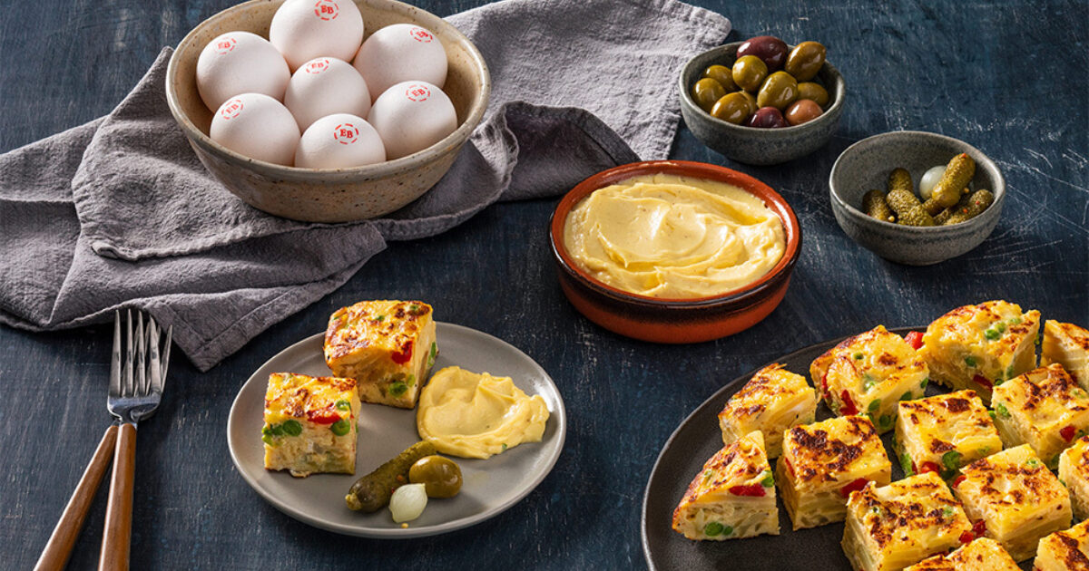 Spanish Tortilla with Roasted Red Peppers and Peas… | Eggland's Best