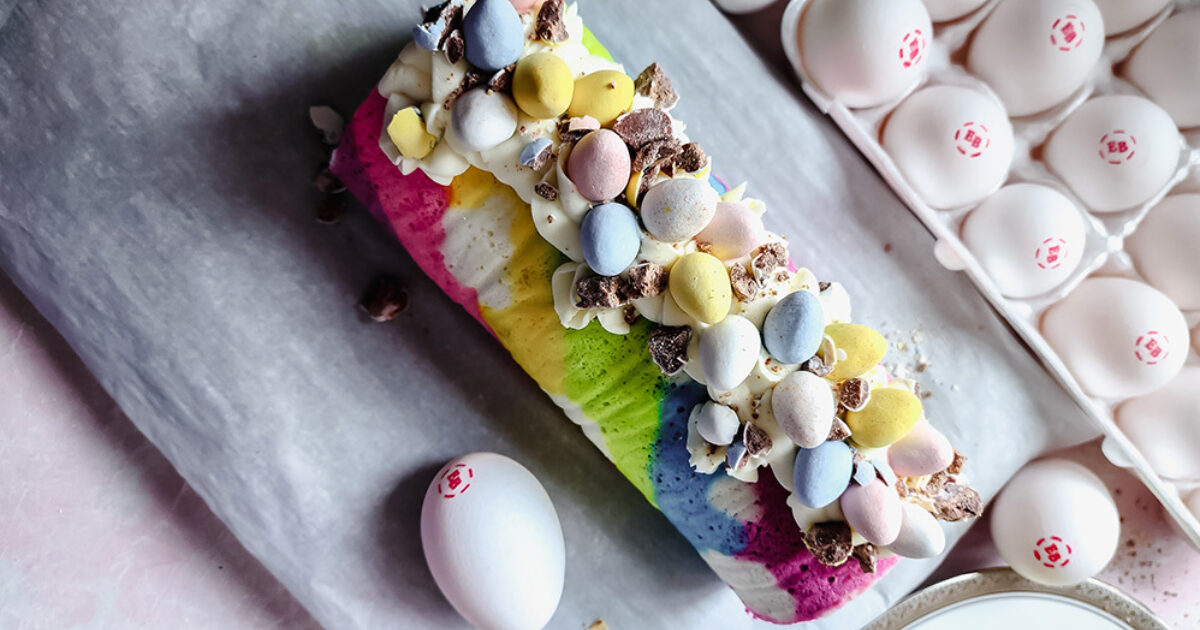 Rainbow Easter Swiss Roll Recipe | Eggland's Best